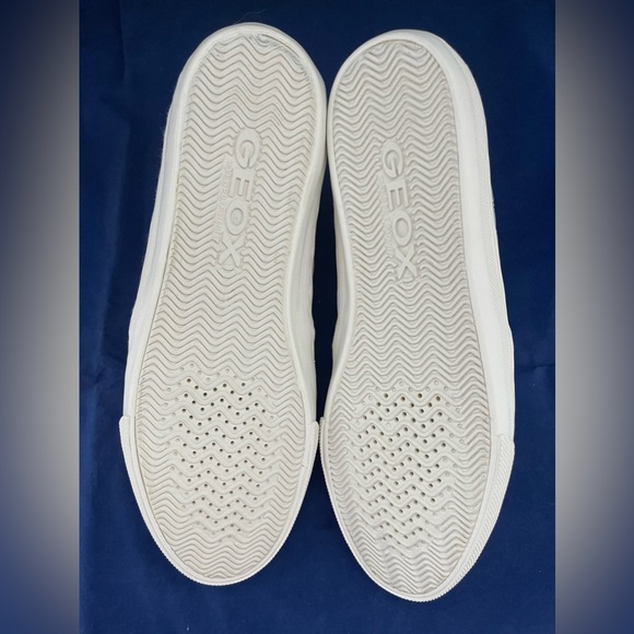Geox | Shoes | Nib Geox Respira Patent Quilted Slip On White Rear ...